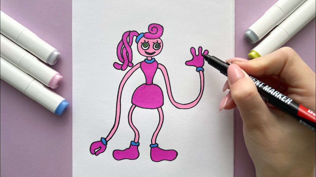 How to draw MOMMY LONG LEGS | Poppy Playtime Game - YouTube