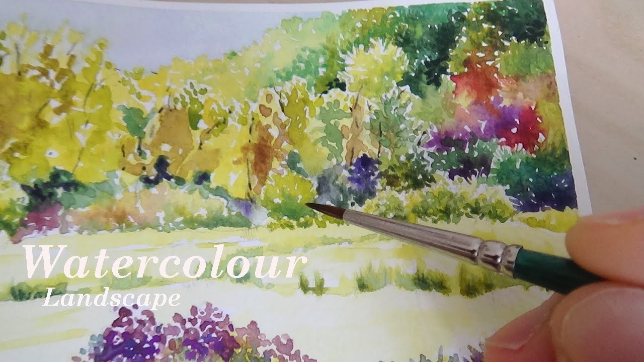 Loose Autumn Landscape Tutorial in Watercolour - YouTube