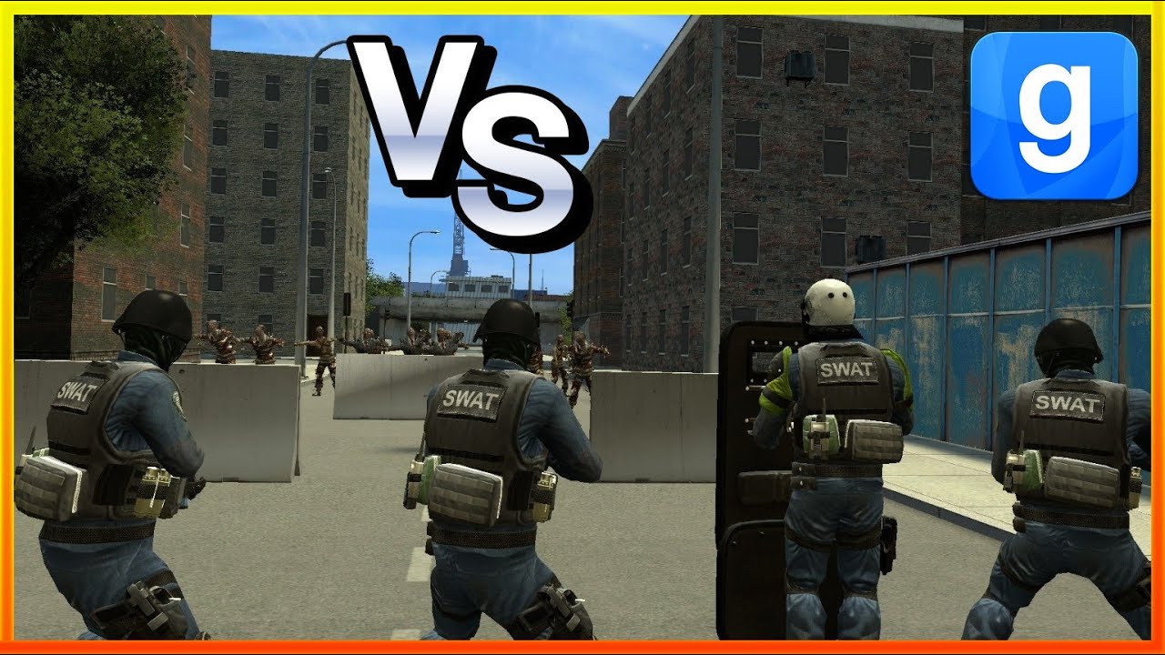 PAYDAY 2 SWAT VS Zombies SNPC Fight Garry's Mod - YouTube