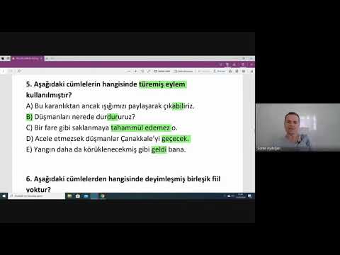 FİİLLER KARMA SORU ÇÖZÜMÜ ( FİİL, EK FİİL, FİİLDE YAPI)