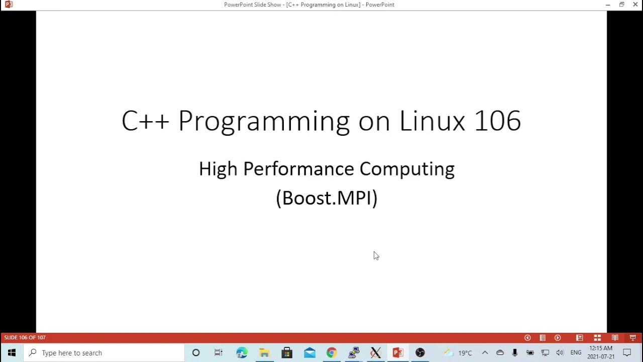 C++ Programming on Linux - High Performance Computing using Boost MPI ...