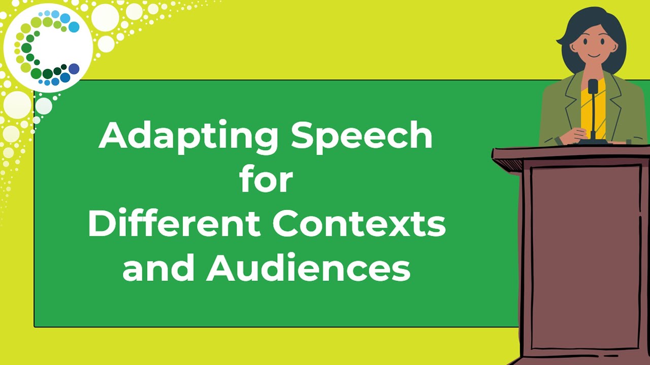 Adapting Speech for Different Contexts and Audiences - YouTube