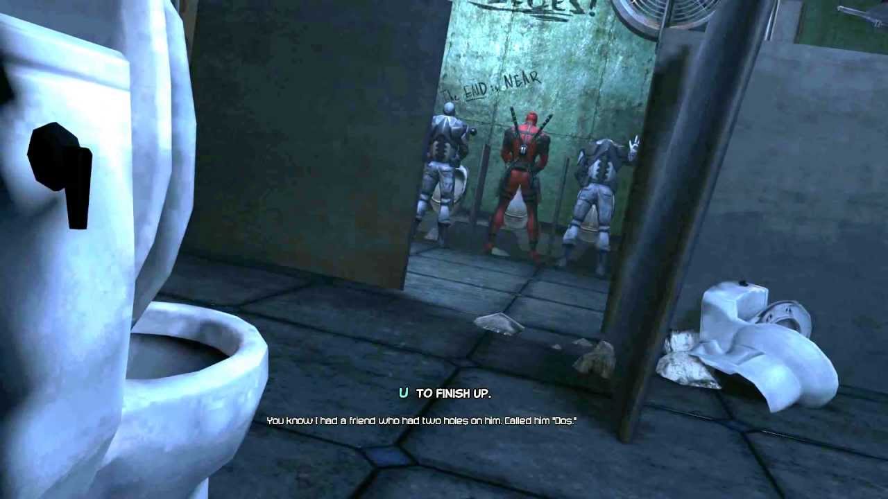 Deadpool (The Video Game) - Urinal Scene [1080p HD] - YouTube