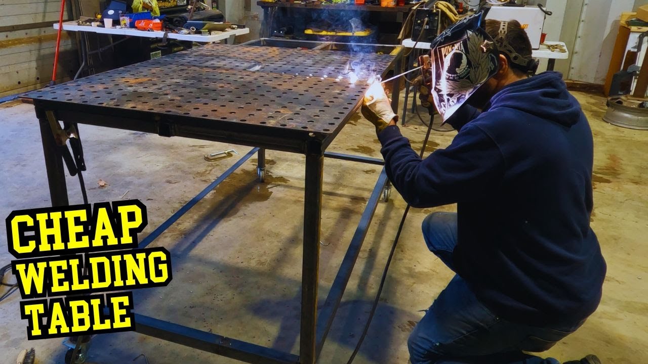 Building a Cheap welding table! - YouTube