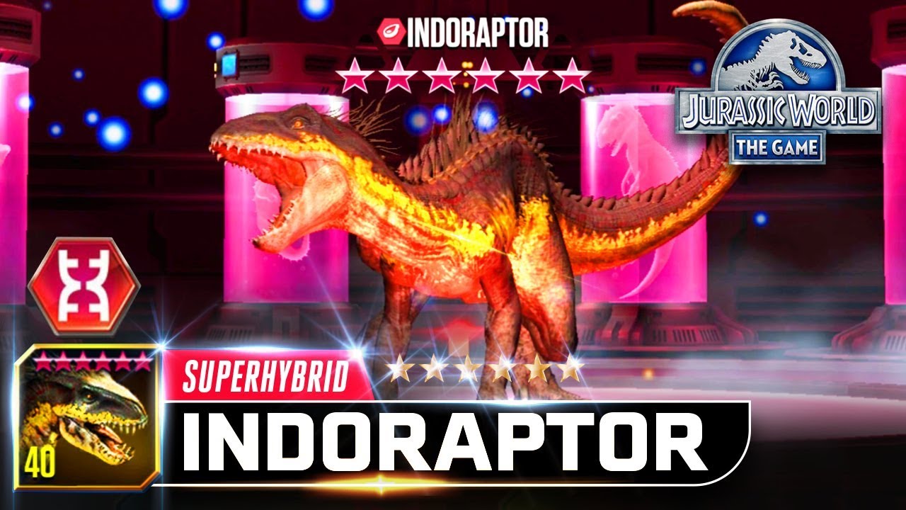 INDORAPTOR UNLOCKED MAX LEVEL!! 【Jurassic World the Game 侏羅紀世界遊戲】 - YouTube