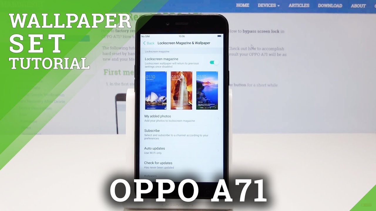 How to Change Wallpaper in OPPO A71 - Set Up Home Screen Wallpaper ...