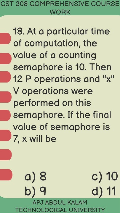 KTU CST 308 Comprehensive Course Work (2019 Scheme)Previous Year Question Paper of Exam June ...