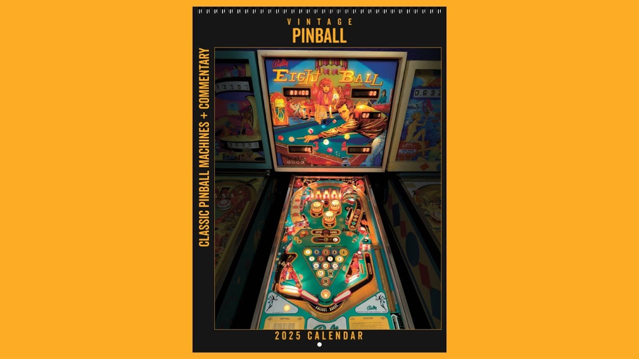 2025 Vintage Pinball Calendar Features - YouTube