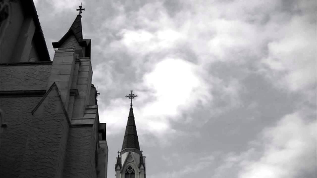 Clouds Passing By Gothic Church Roof - YouTube