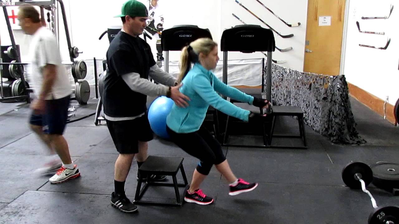 Single leg squat to 12 inch plyo box - YouTube