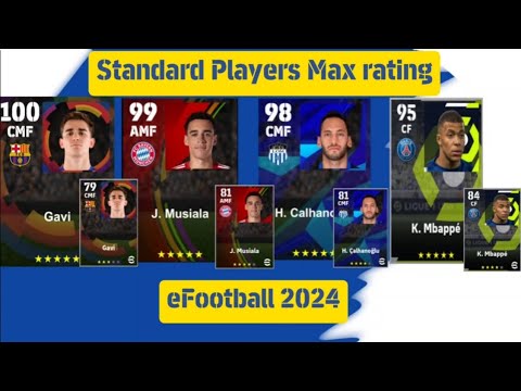 All standard player's Max Ratings in eFootball 2024 #efootball2024 ...