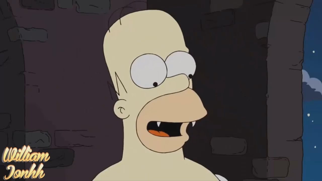 The Simpsons - Homer into a vampire - YouTube