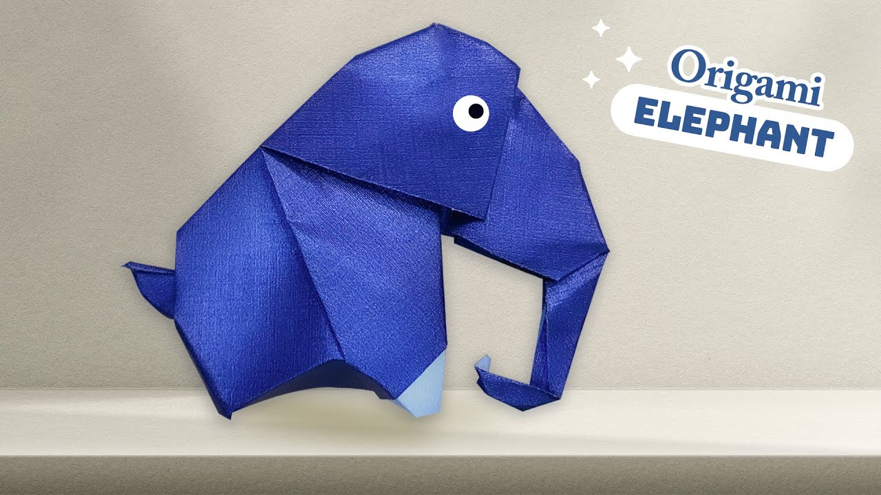 Elephant Origami Simple | Cute Elephant Paper - YouTube