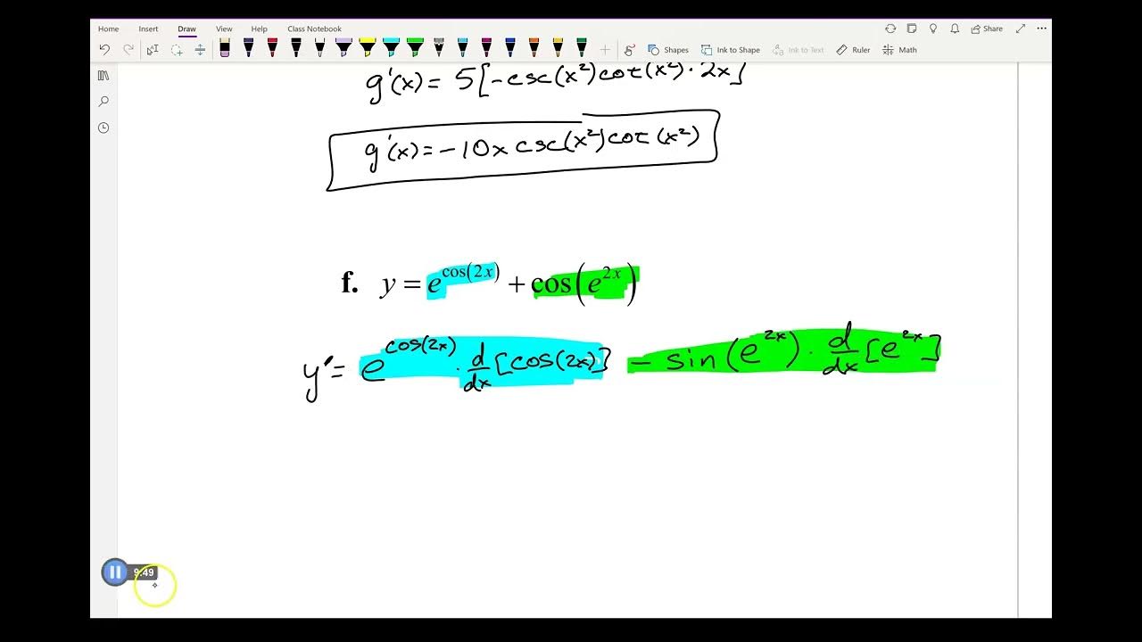 Math 3A Video Assignment 10 - Chain Rule OLD - YouTube