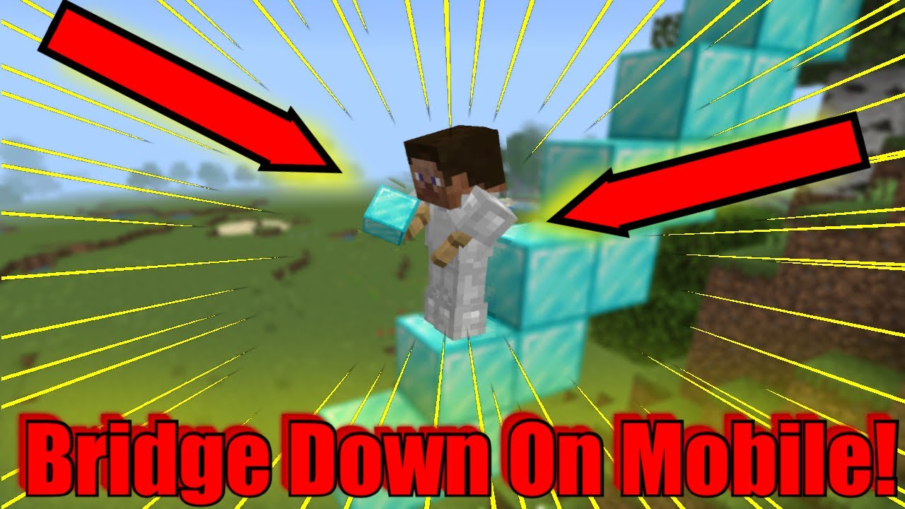 How to Bridge Down on Minecraft Mobile/MCPE - Mobile/Bedrock Edition ...