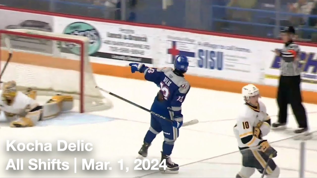 Kocha Delic (SBY13) | All Shifts | Sudbury Wolves vs. Sarnia Sting (OHL ...