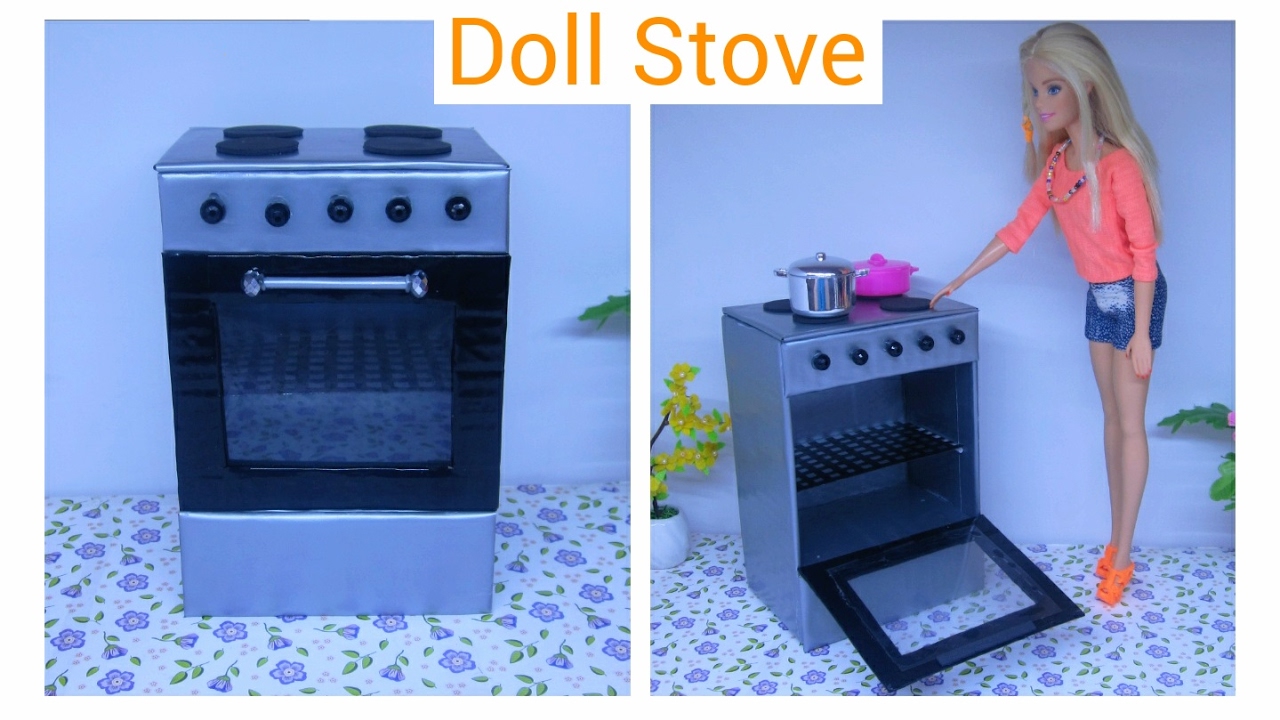 DIY How to make a doll stove / Làm đồ cho búp bê : Cách làm bếp và lò ...