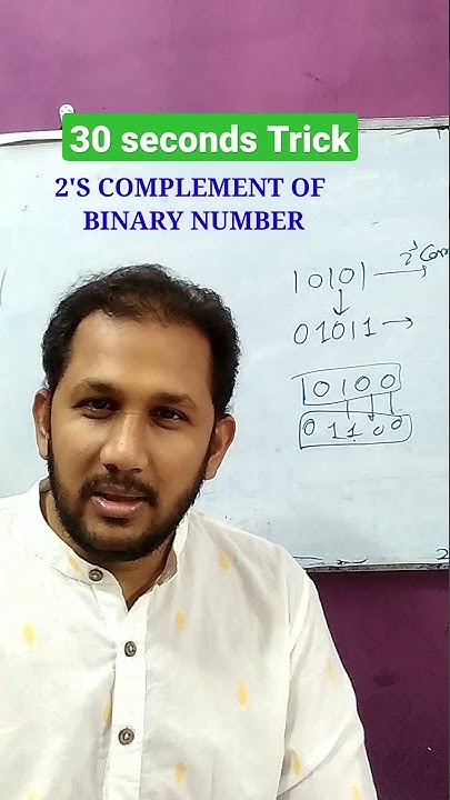 2's Complement of Binary Numbers in easy way - YouTube