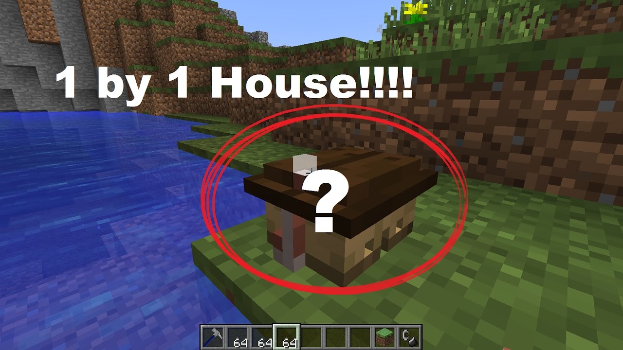 Minecraft How to make a 1x1 HOUSE SUPER EASY AND PORTABLE - YouTube