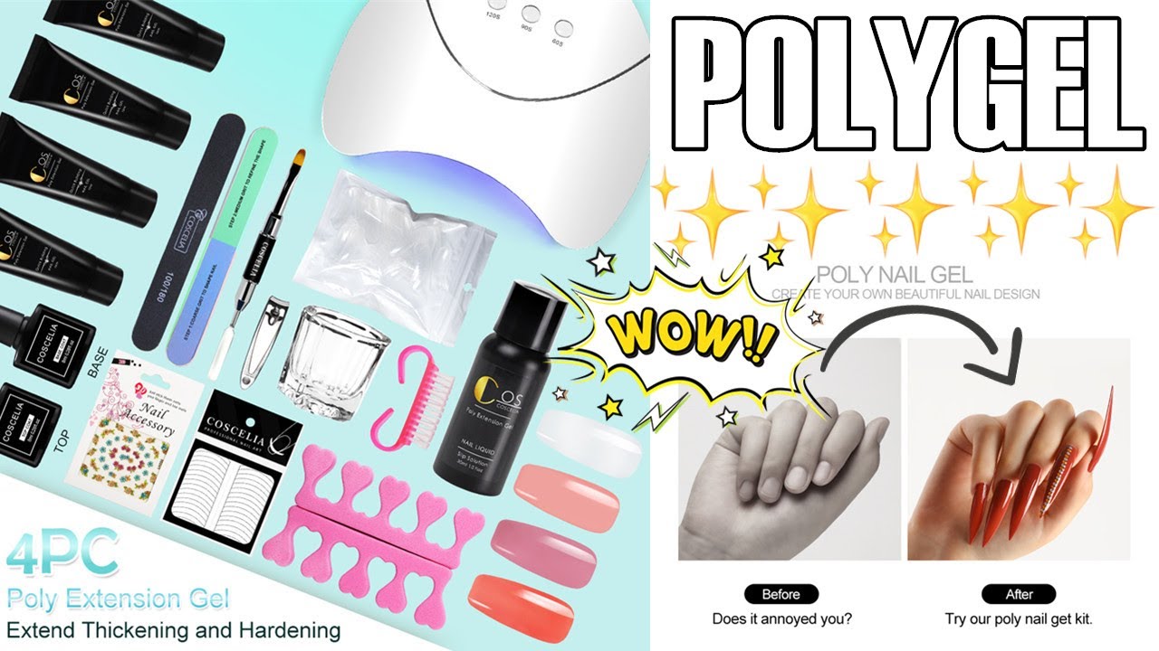 NEW POLYGEL KIT! NEW COLORS 😍🍂🍁 Swatch, Review, Tutorial! COSCELIA ...