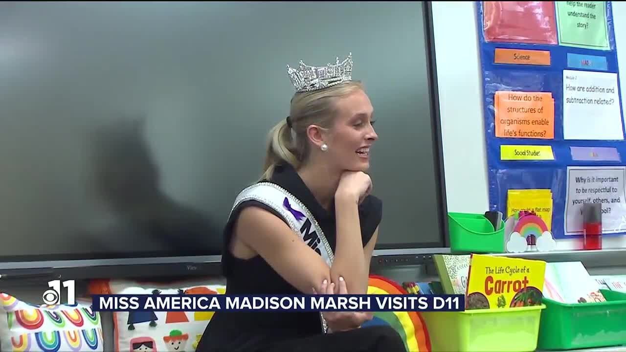 Miss America Madison Marsh visits Colorado Springs school - YouTube