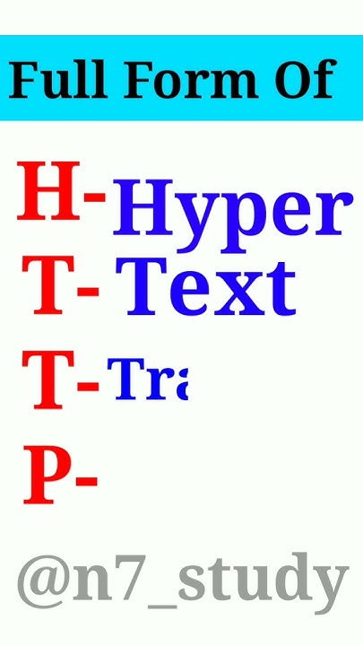 Full Form Of HTTP #shorts #shortsfeed #led #computer #computerscience # ...