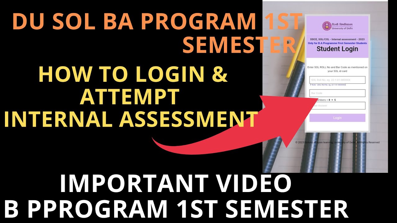 HOW TO ATTEND INTERNAL ASSESSMENT |HOW TO LOGIN BA PROGRAM 1ST SEMESTER ...