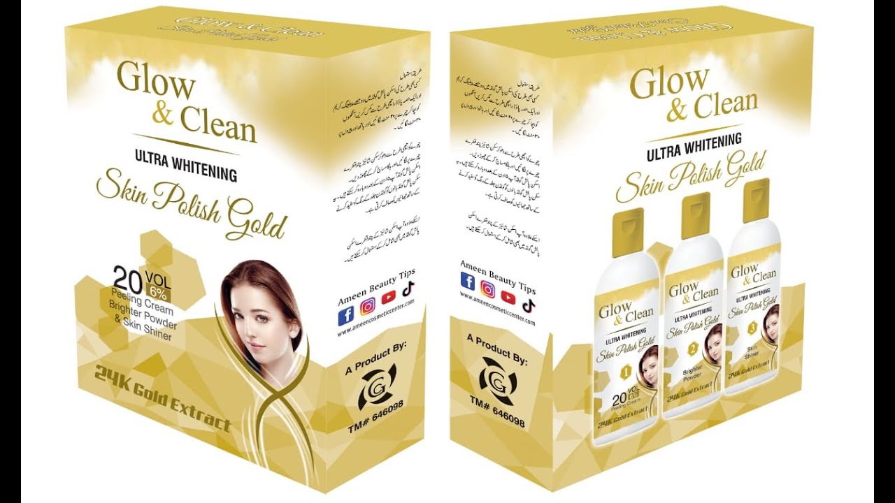 Glow and Clean 24 Gold Skin Polish Peeling Cream, Brighter Powder ...