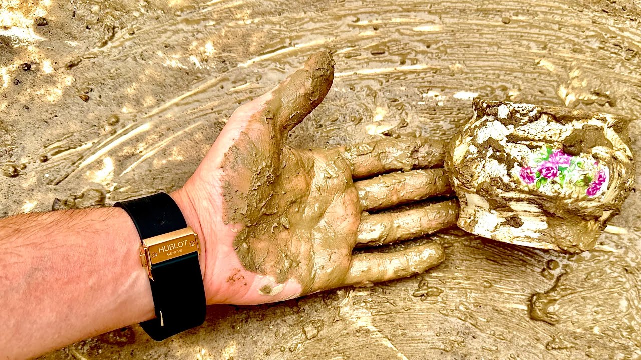 ASMR🎤Mud Cleaning🧽🧼Magic from old sugar bowl🍚: Mud bath🛁for a Ceramic ...