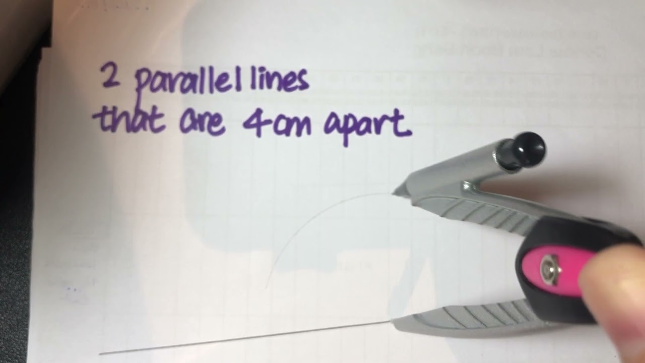 Construction of Parallel Lines using a pair of Compasses - YouTube