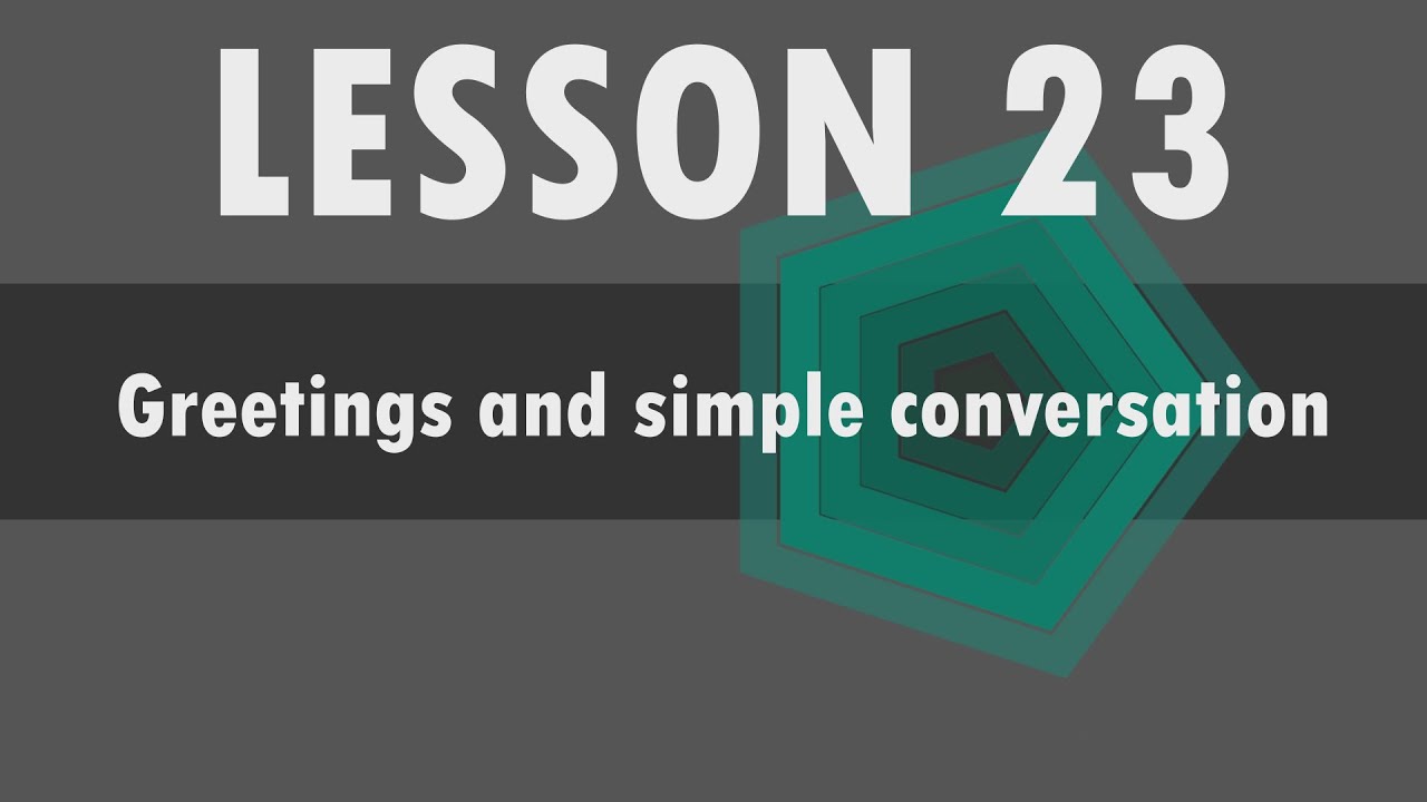 Lesson 23 Polish language - Greetings and simple conversation - YouTube