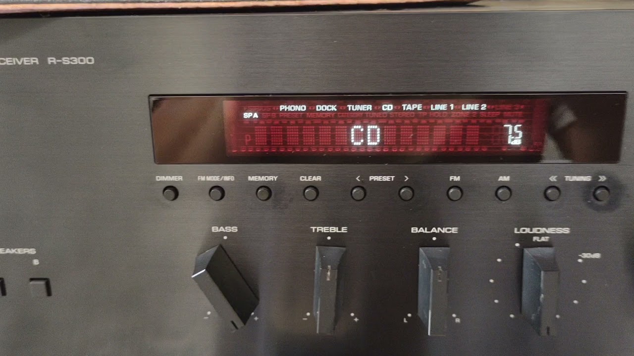 Receiver Yamaha RS-300 + Bass, Treble, Loudness - YouTube