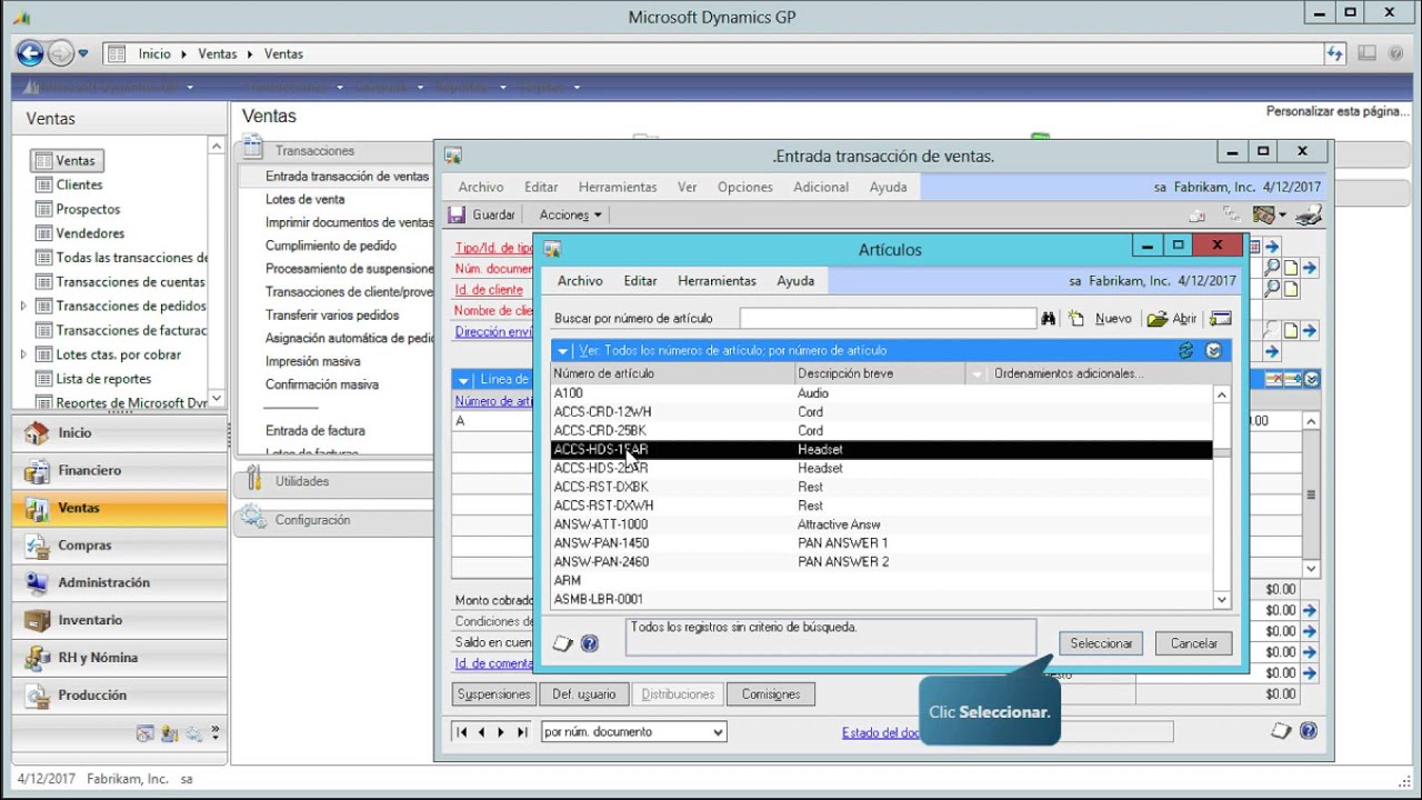 ICON Mejorando sus Ventas con Dynamics GP (Español) - YouTube