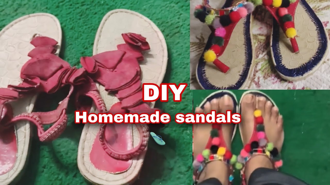 DIY homemade sandal very simple and easy way - YouTube
