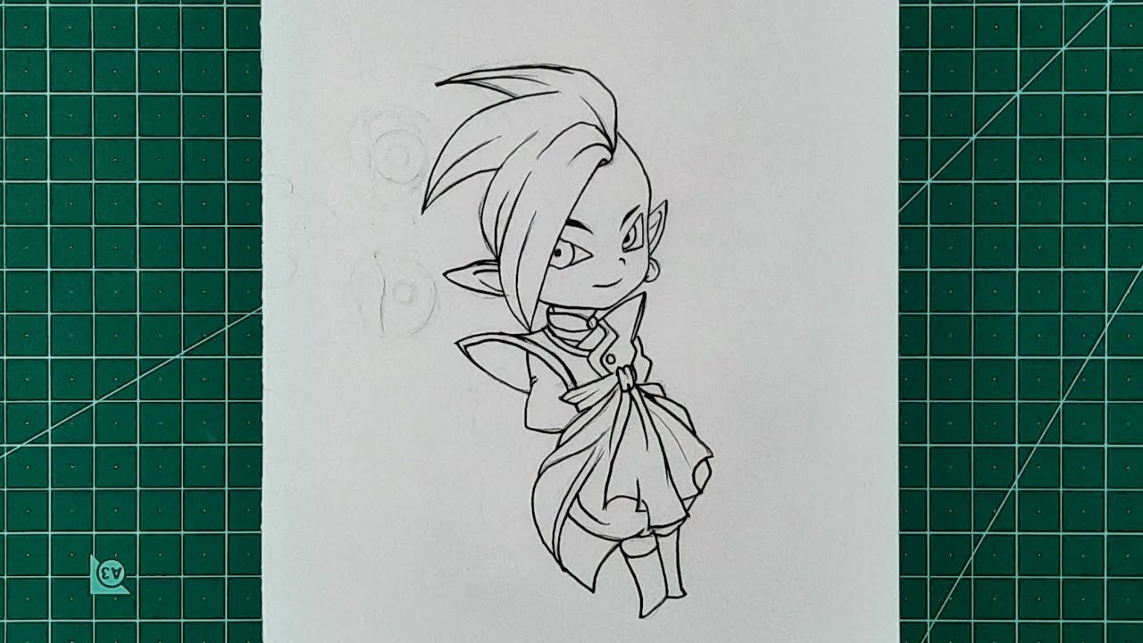 Drawing Chibi Zamasu | Dragon Ball Super | ANMX Art - YouTube