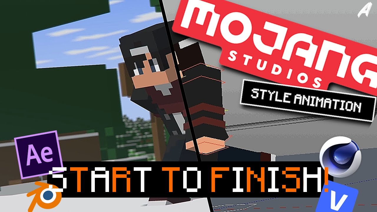 Mojang Style Minecraft Animation Test - Creation Stages - YouTube