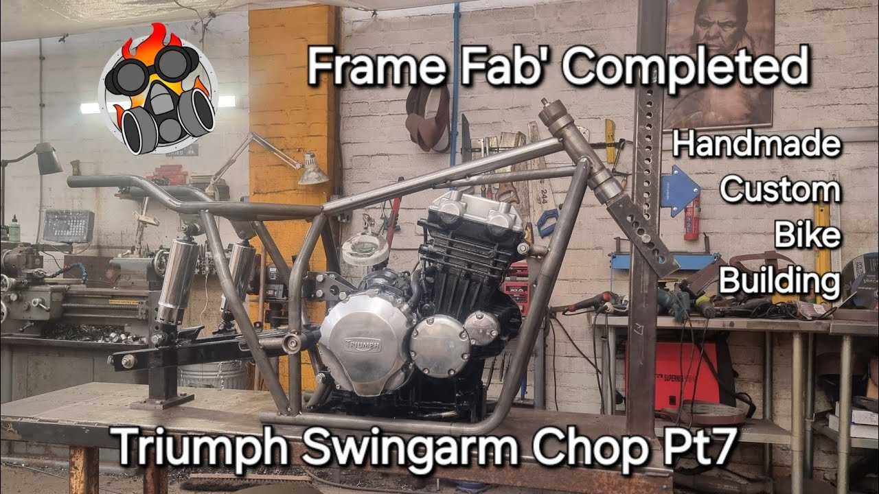 Triumph Swingarm Chop Pt7 Handmade Custom Bike Building #chopper #bike ...