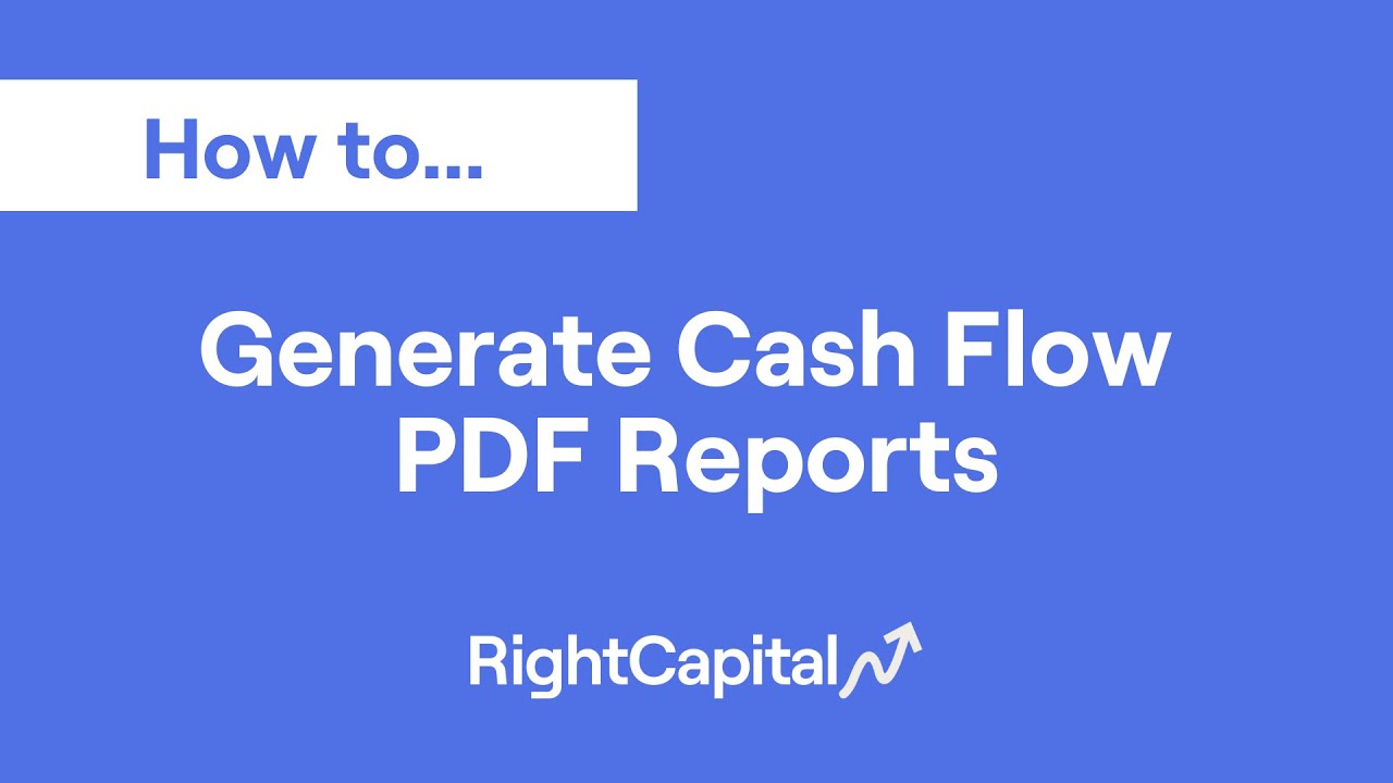 How To Generate Cash Flow Reports - YouTube