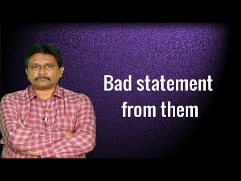 Bad statement from them - YouTube
