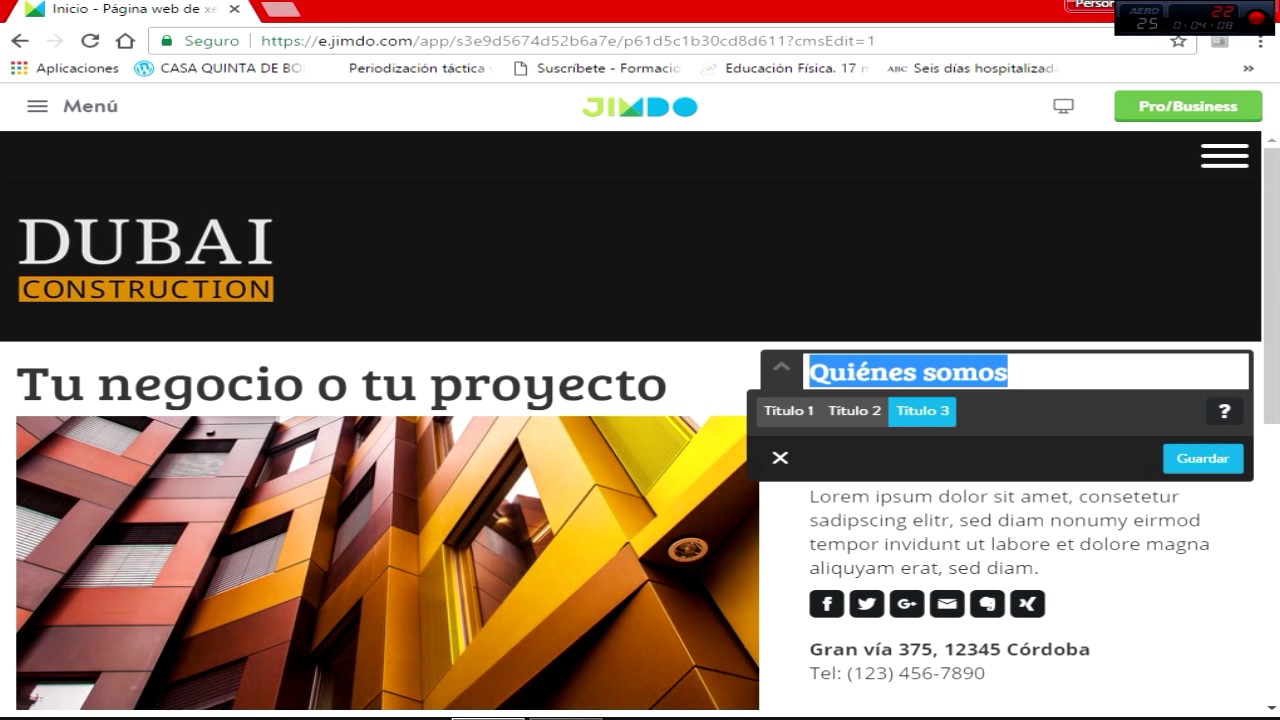 TUTORIAL JIMDO GRADO QUINTO - YouTube