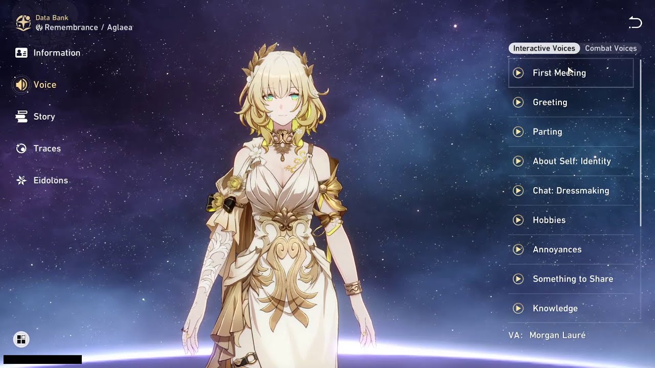 AGLAEA ALL VOICE LINES (ENGLISH) - YouTube