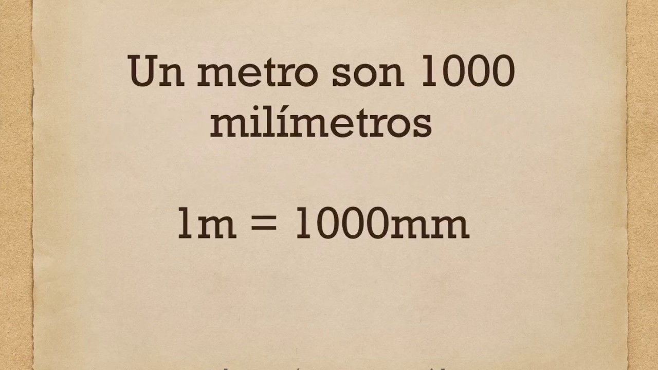 Cu ntos MILIMETROS Tiene Un METRO YouTube