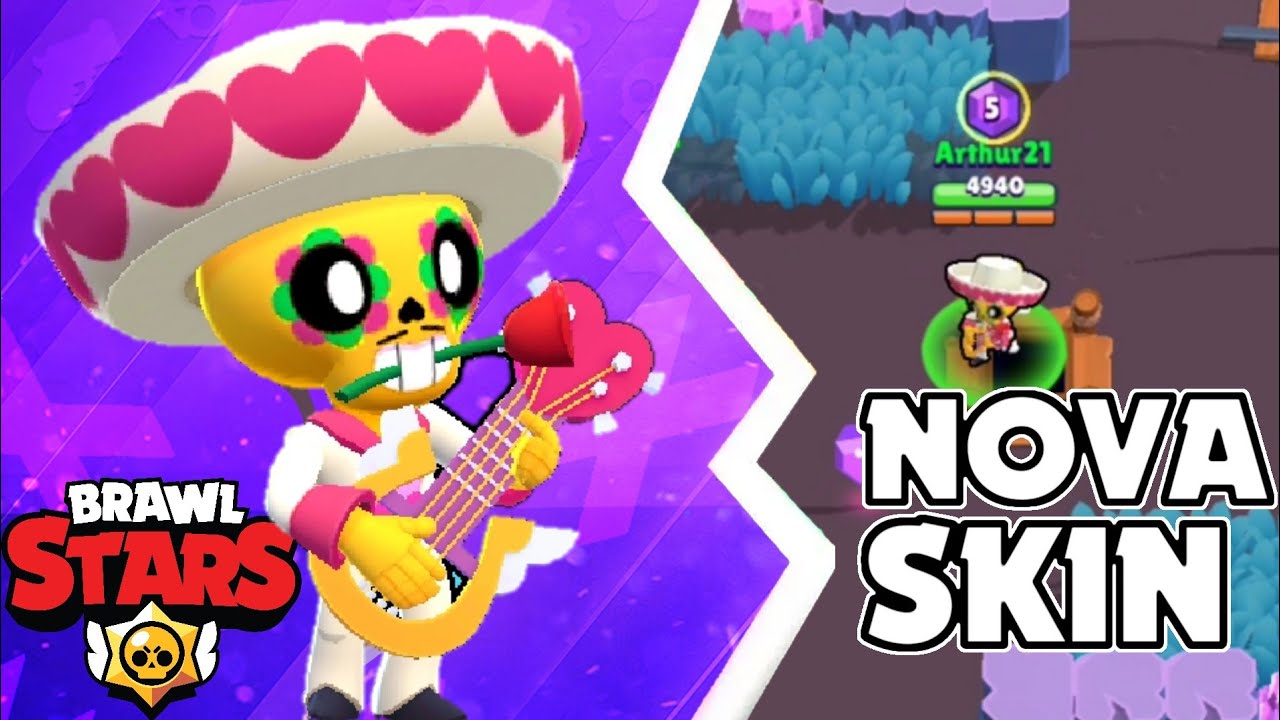 COMPREI A NOVA SKIN DO POCO E JOGUEI MUITO-BRAWL STARS - YouTube