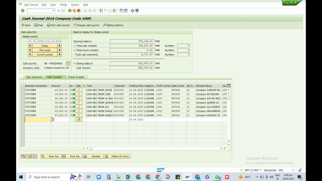 FBCJ, Cash & Expense Posting in SAP S4 Hana, #sapi - YouTube