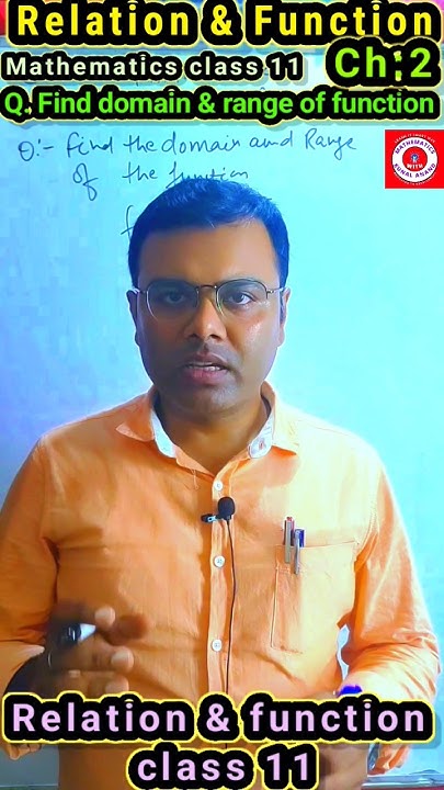 ncert class 11th math ch 2 relations and functions # domain and range of function #maths #shorts ...