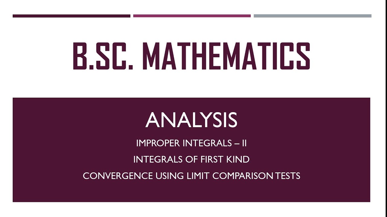 Improper Integrals-II || Convergence using limit comparison tests - YouTube
