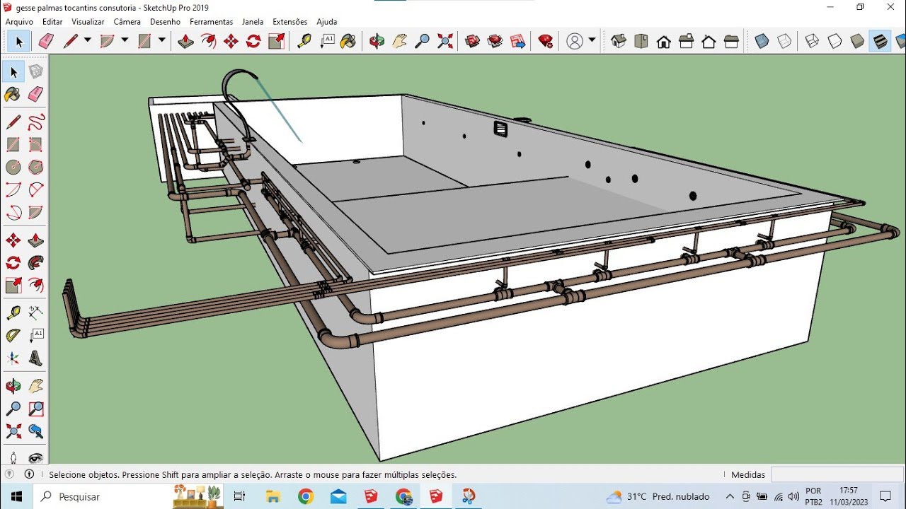 Projeto Hidraulico Piscina Com Hidro - RETOEDU