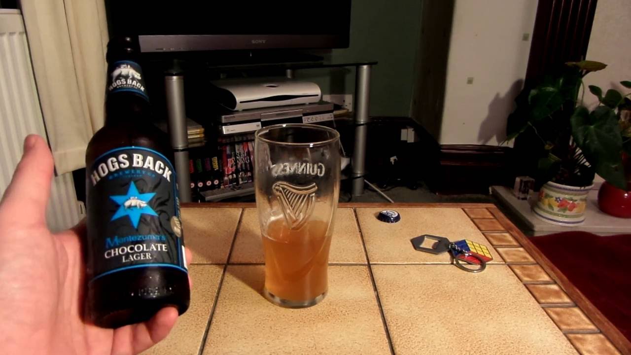 Hogs Back Montezuma's Chocolate Lager Review - YouTube