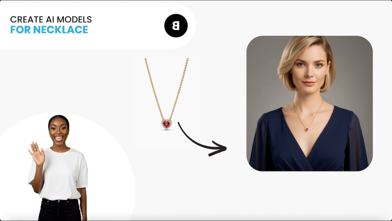 AI Fashion Models for Necklace - Create AI Fashion Models for Jewelry ...