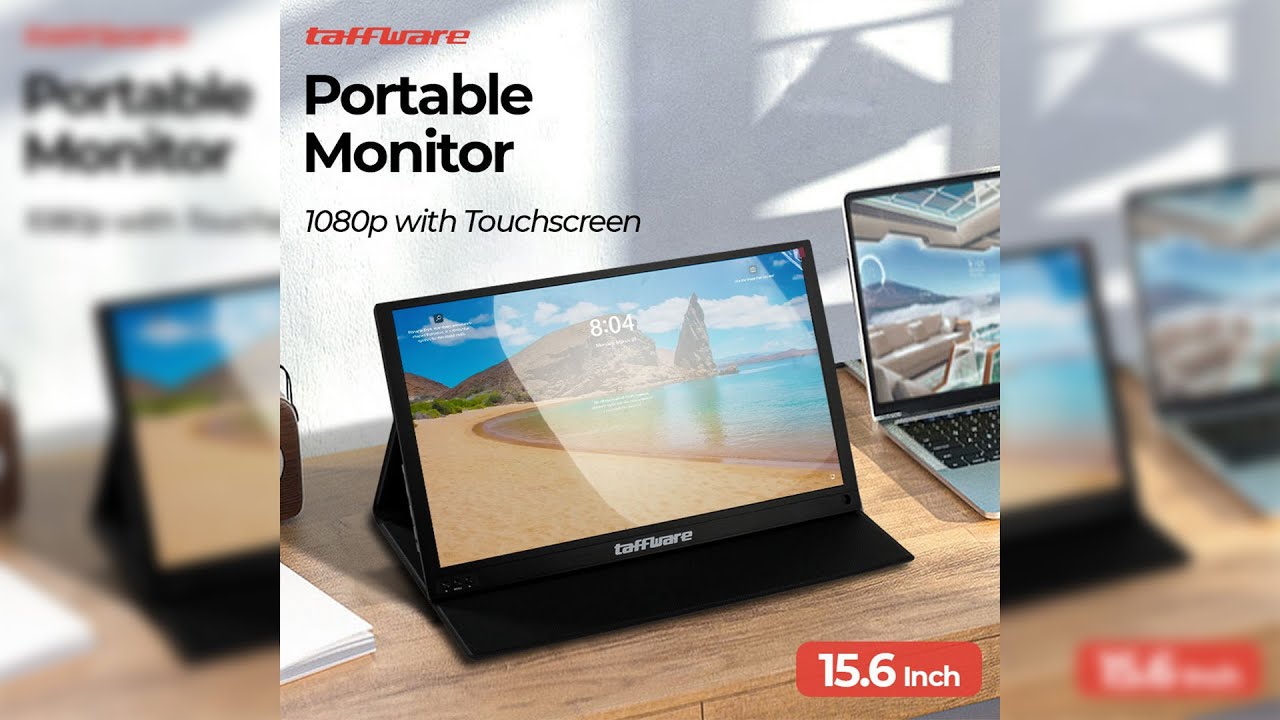 Taffware Portable Monitor FHD 15.6 Inch 1080p with Touchscreen - Black ...